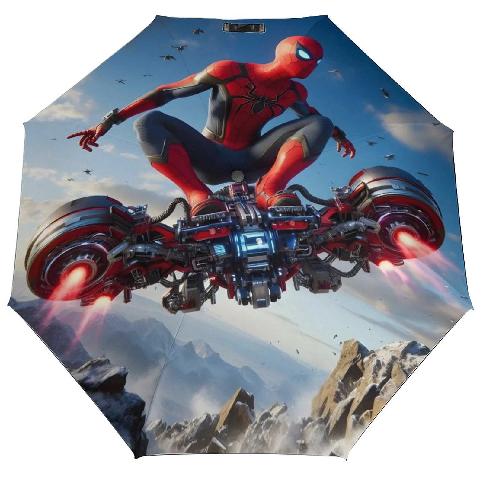 Spider-Man879 Travel Automatic Folding Rain Umbrellas with Cover Bag ...