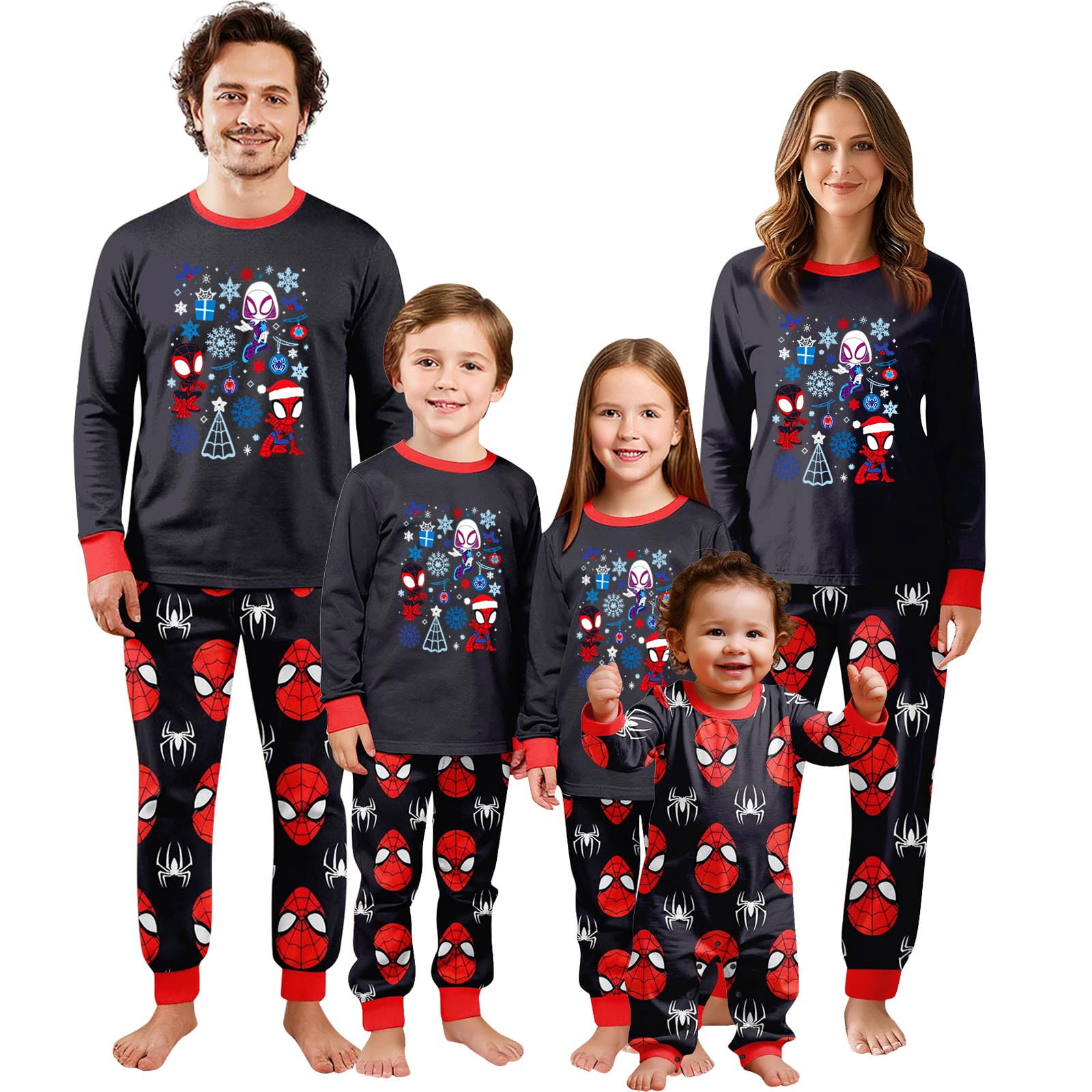 Spider-Men Family Christmas Pajamas Matching Sets, Merry Christmas ...