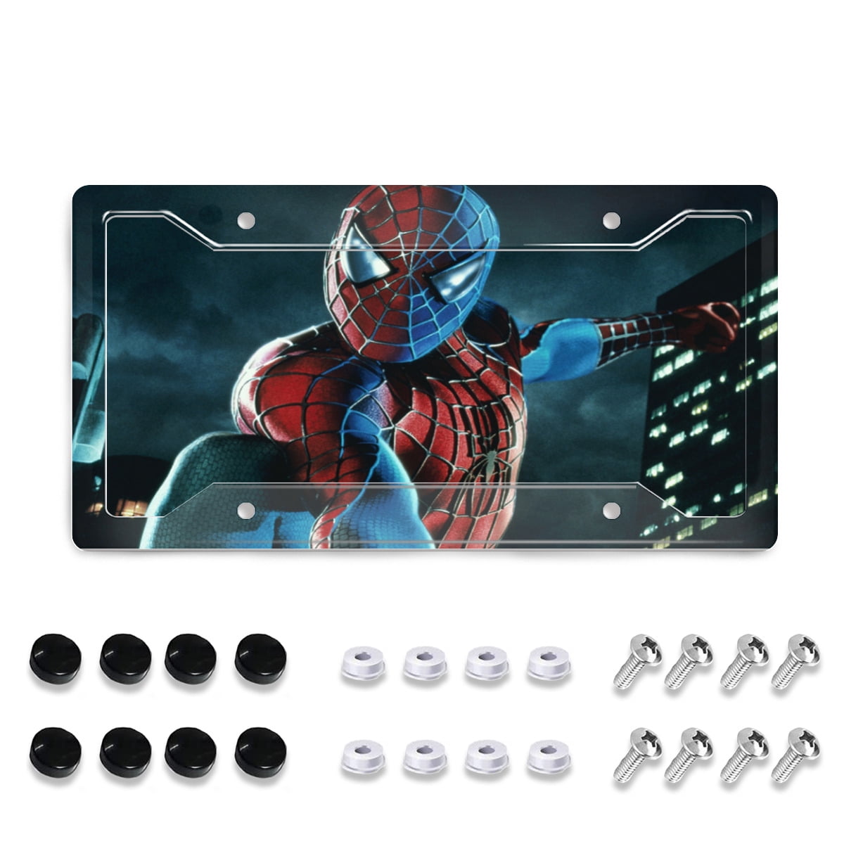 Spider-Men License Plate Frame Set - 4-hole License Plate Frame ...