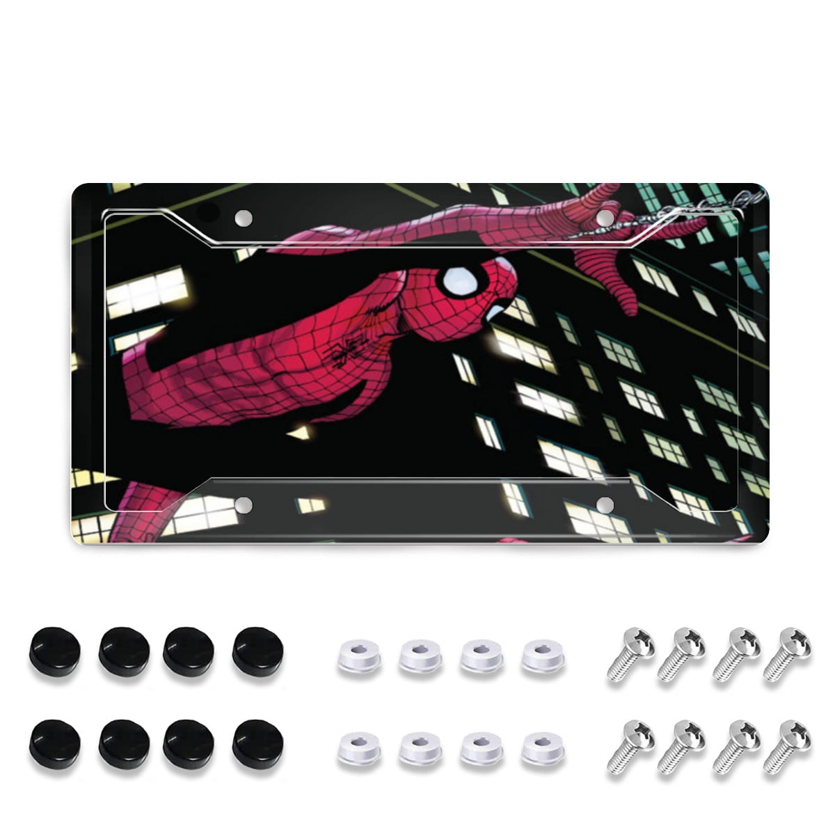 Spider-Men License Plate Frame Set - 4-hole License Plate Frame ...