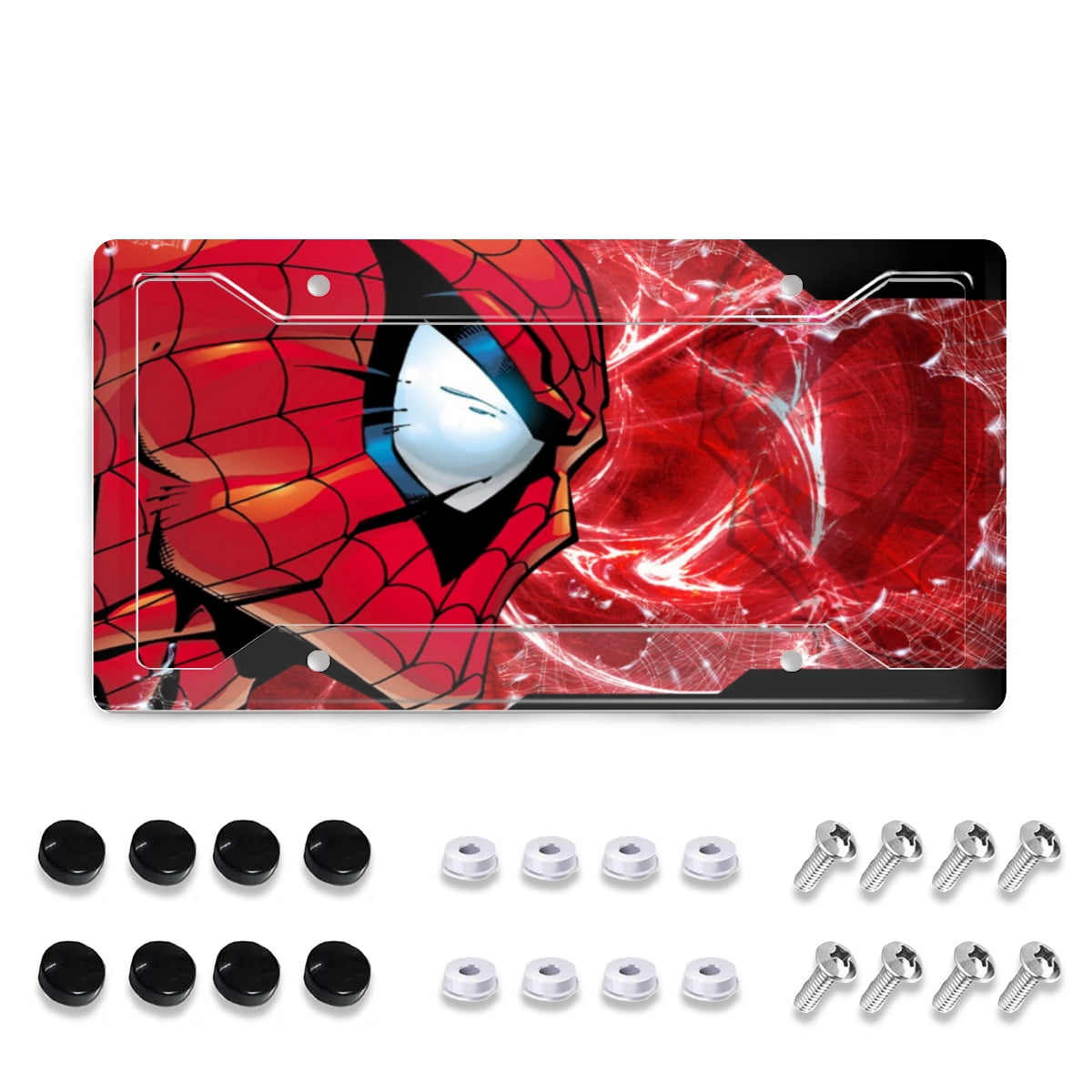 Spider-Men License Plate Frame Set - 4-hole License Plate Frame ...