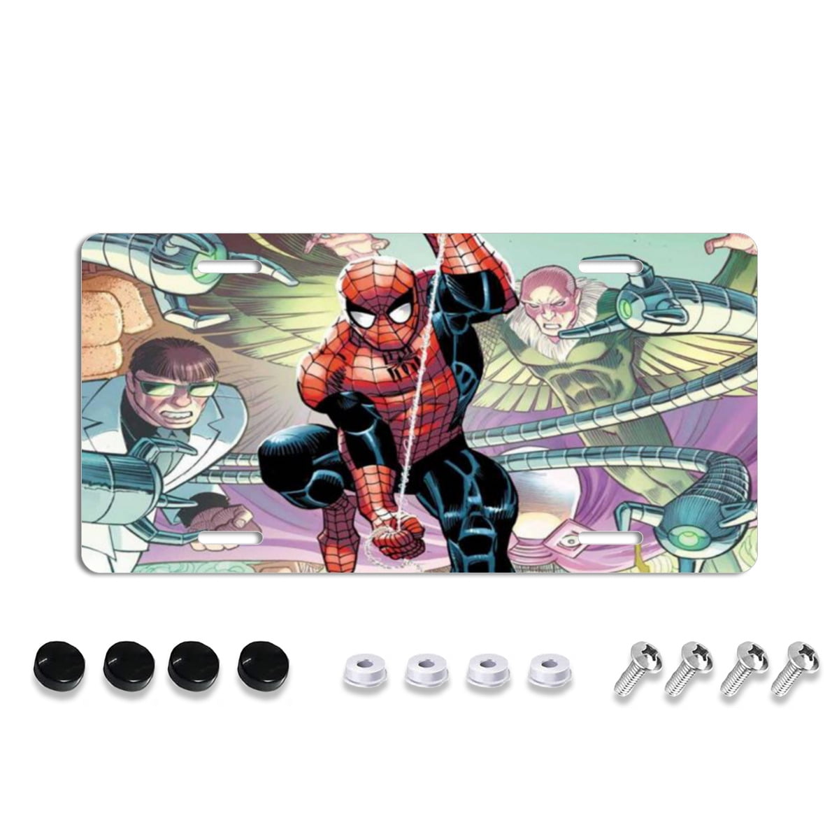 Spider-Men License plate cover, 1 piece snap-on license plate cover ...