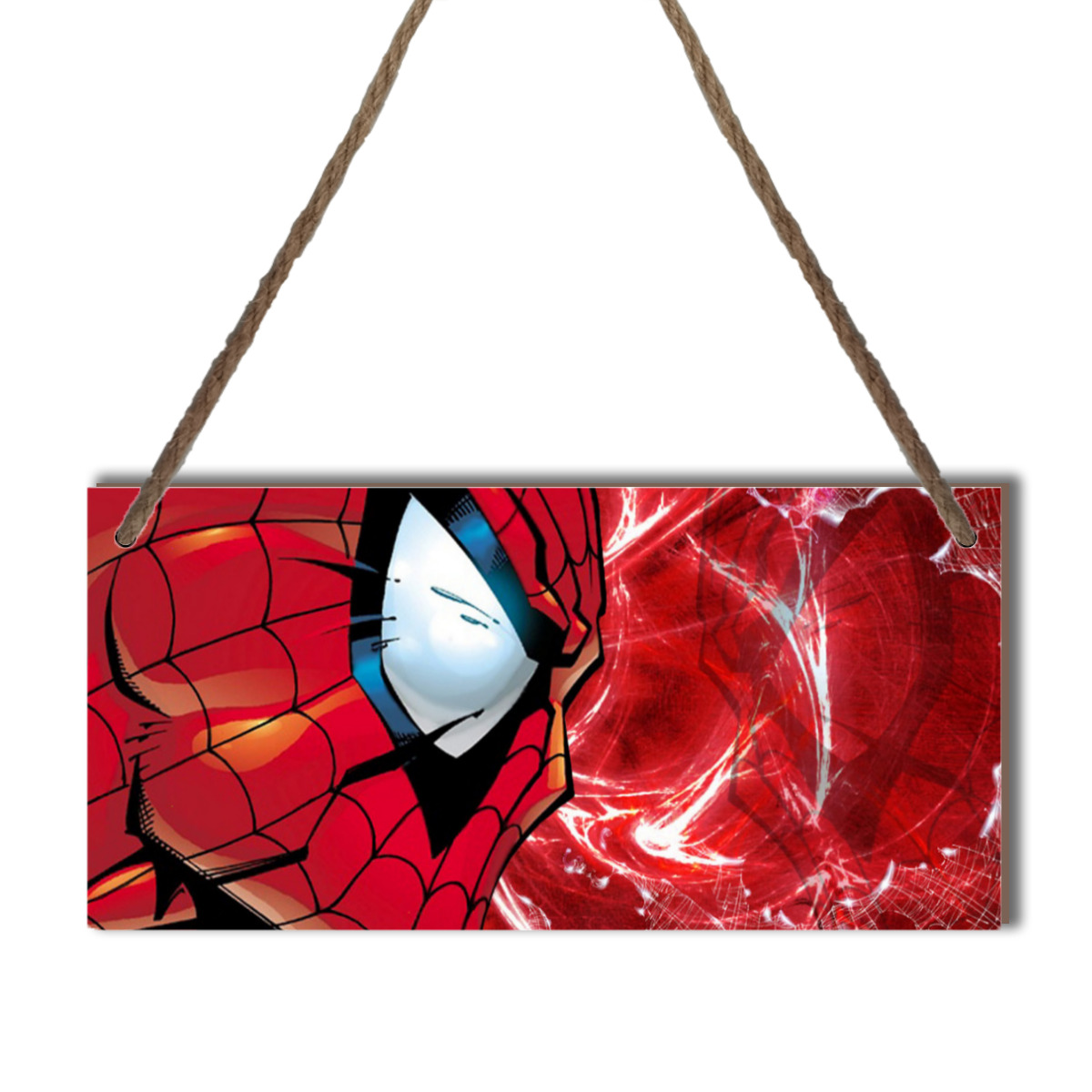 Spider-Men Wooden Sign Square Wooden Door Panel Decoration 10.8x3.9 ...