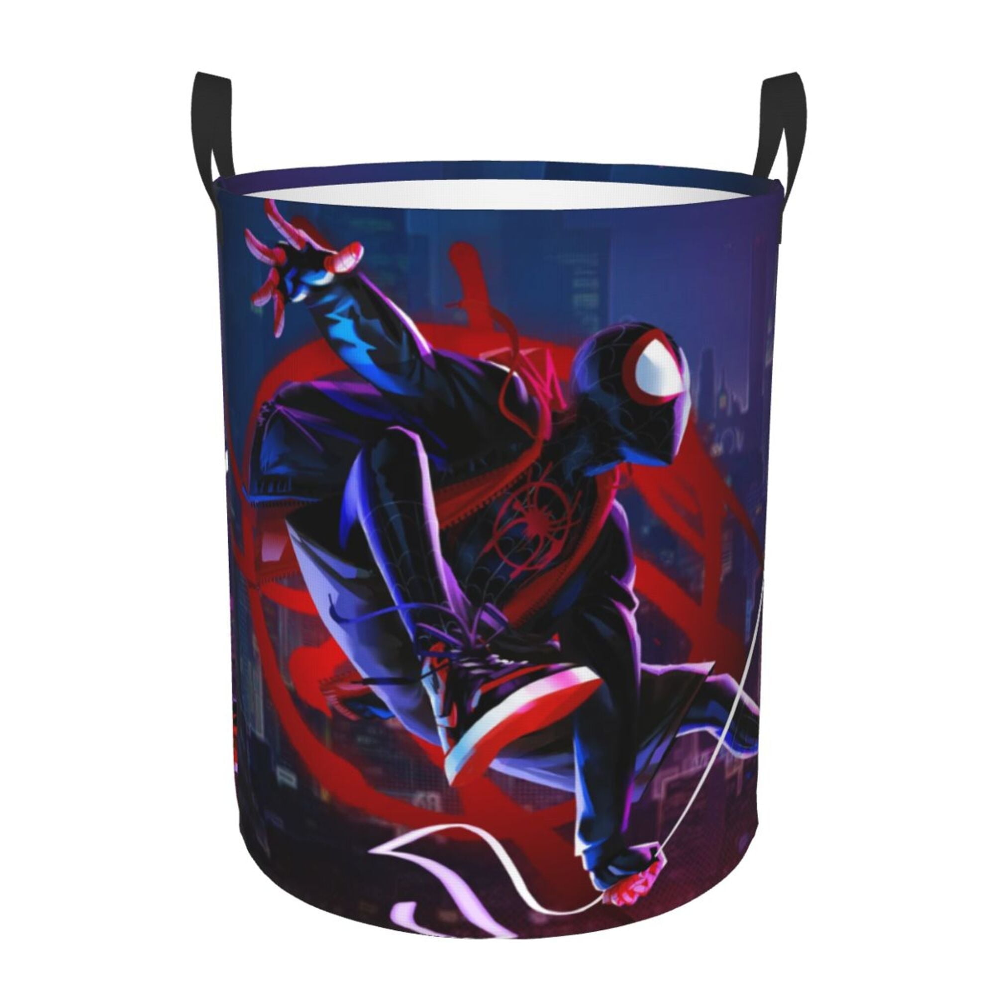 Spider Miles Man Large Circular Laundry Hamper Cute Anime Laundry ...