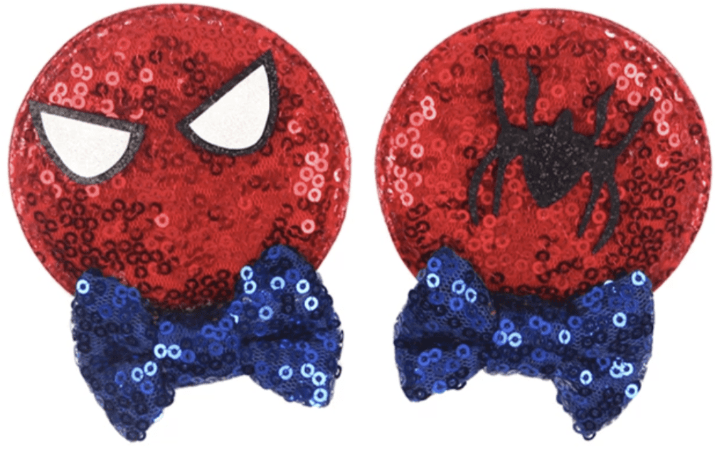 Spider Minnie Ears Hair Clip, Red Minnie Ear Clips, Mickey Ears Hair ...
