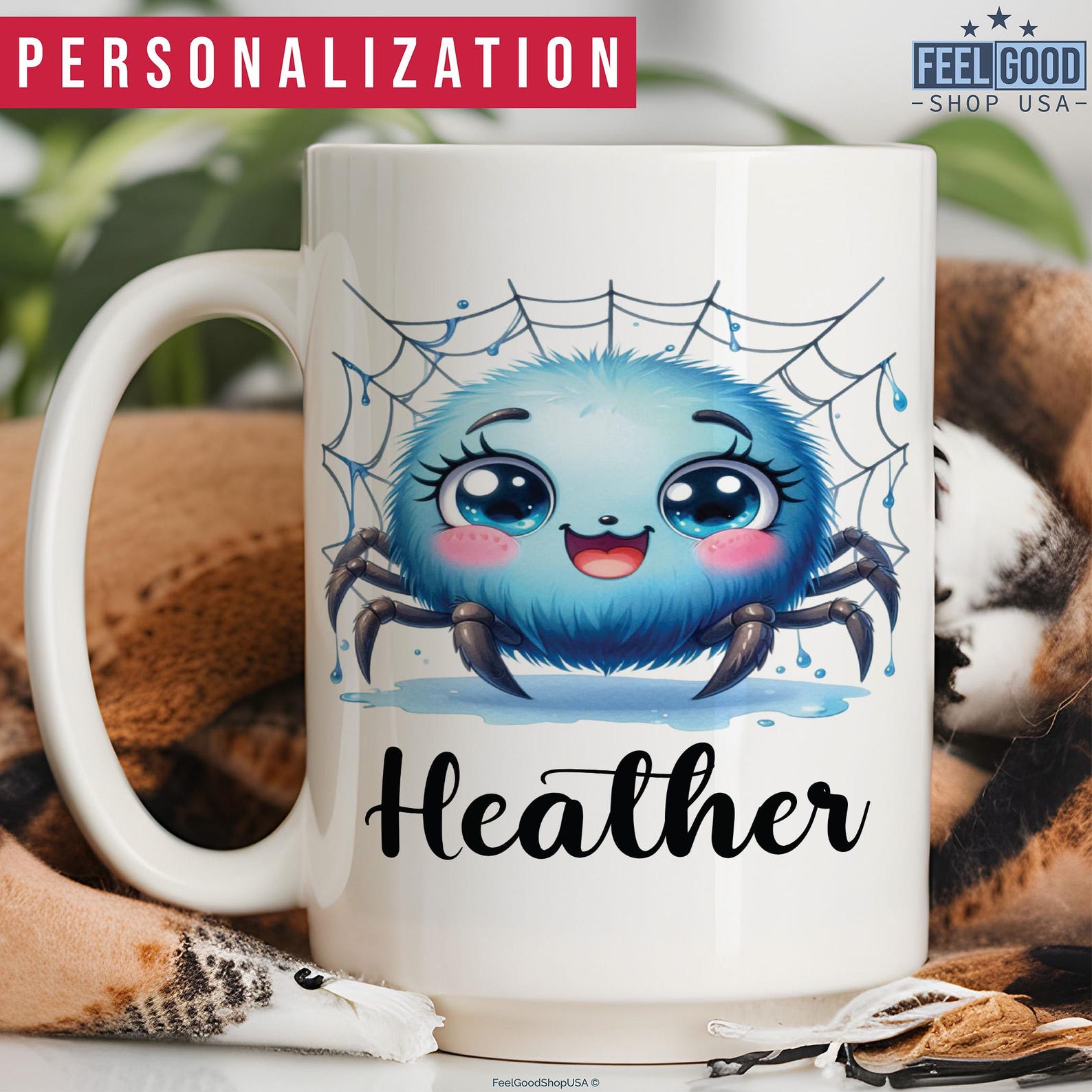 Spider Mug Personalized Spider Gift, Custom Spider Cup With Name ...