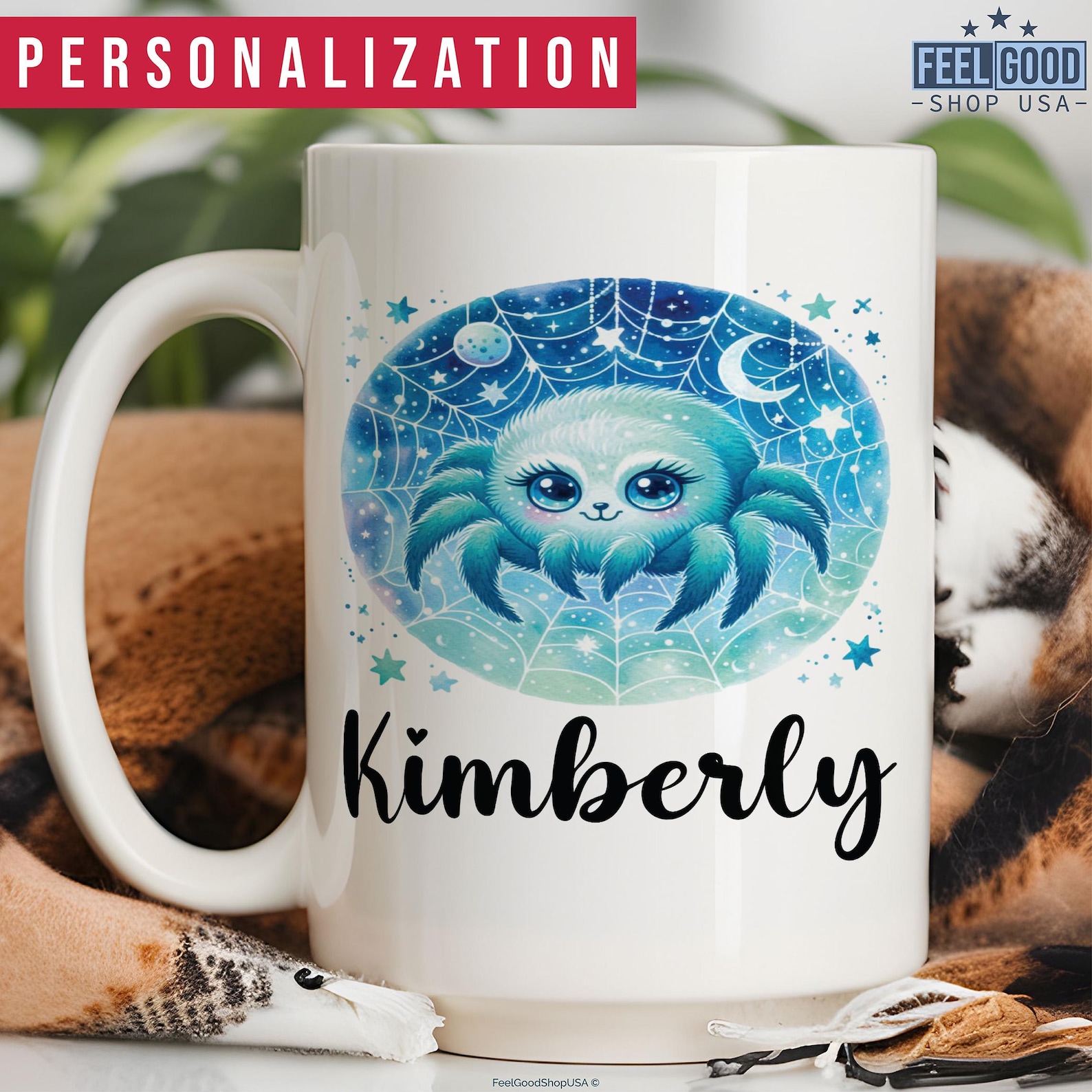 Spider Mug Personalized Spider Gift, Custom Spider Cup With Name ...