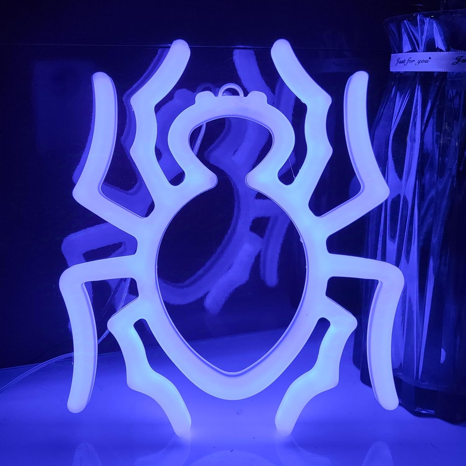Spider Neon Light,USB or 3-AA Battery Powered Neon Signs,LED Desktop ...