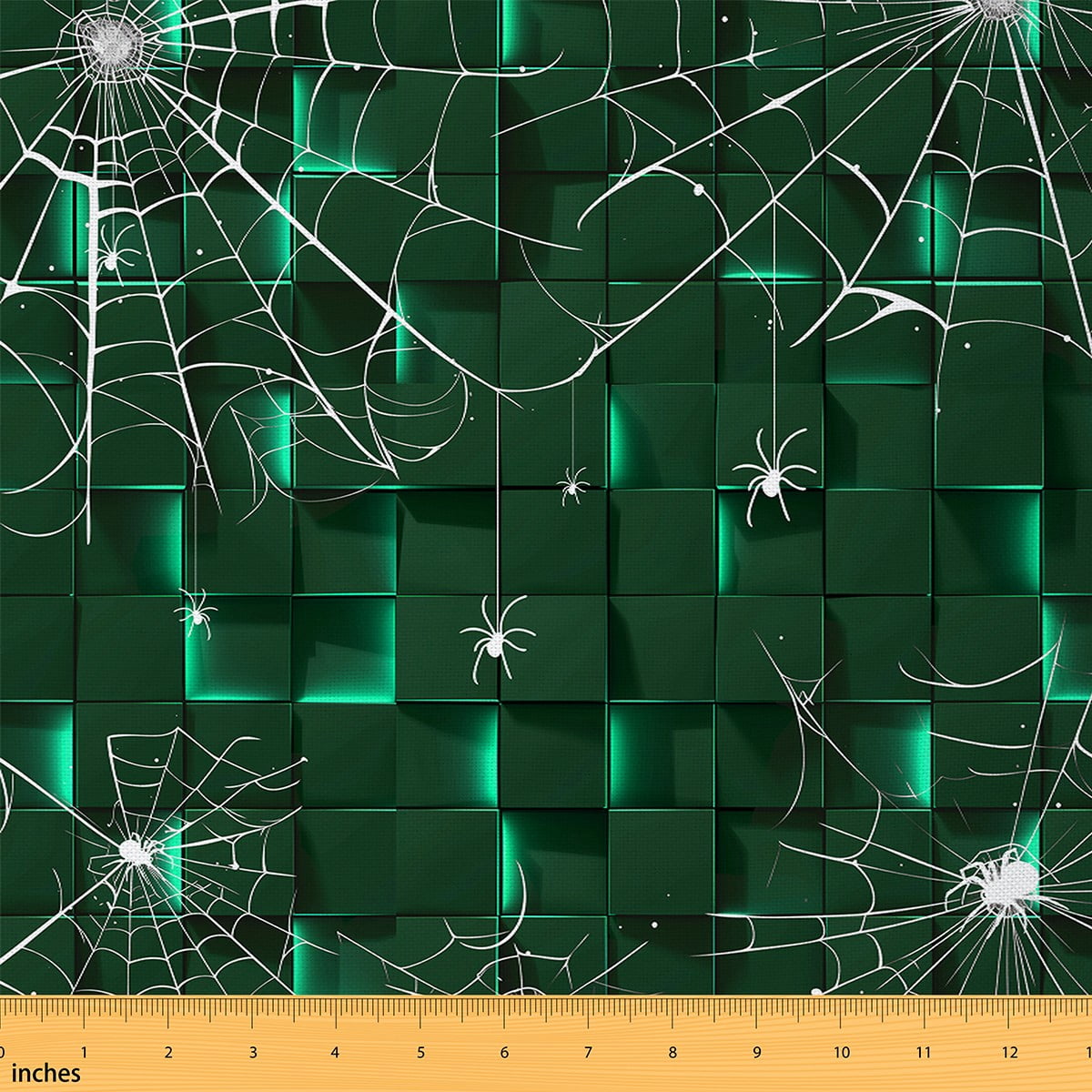 Spider Nets Fabric By The Yard, Square Cubes Grid Craft Patchwork DIY ...