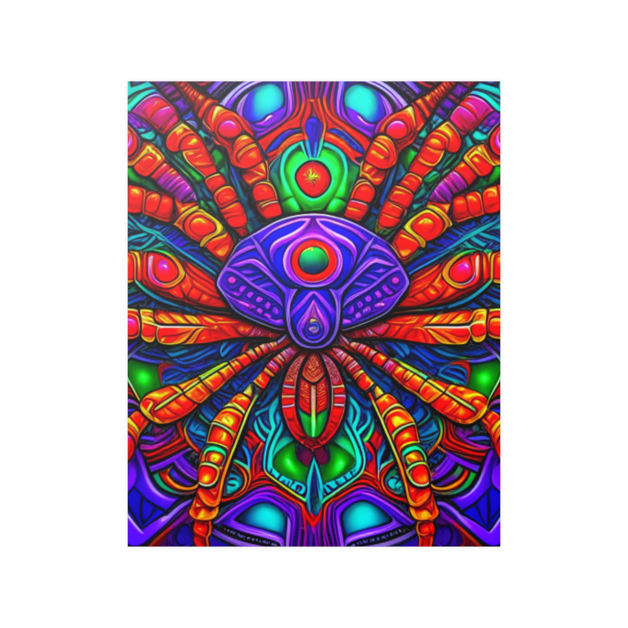 Spider Nightmares Abstract Art Halloween Print on Satin Posters ...