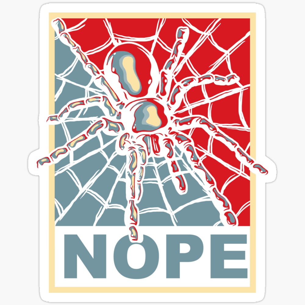 Spider Nope Sticker Phone Decal Water Bottle Stickers Car Decals ...