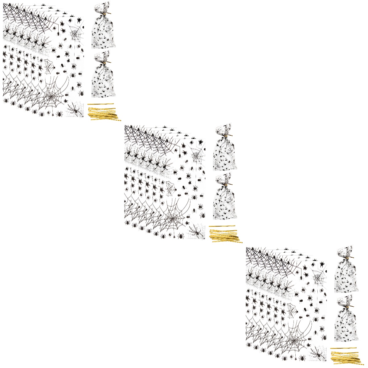 Spider Packing Bag Biscuit Clear Bags for Gifts Halloween Candy Cookies ...