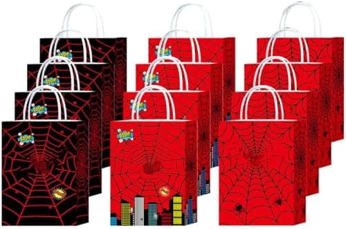 Spider Party Favors Bags with Handles Spider Birthday Party Decorations ...