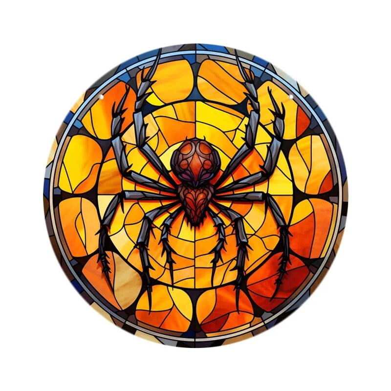 Spider Pattern Arachnid Stained Window Hangings Suncatcher for Window ...
