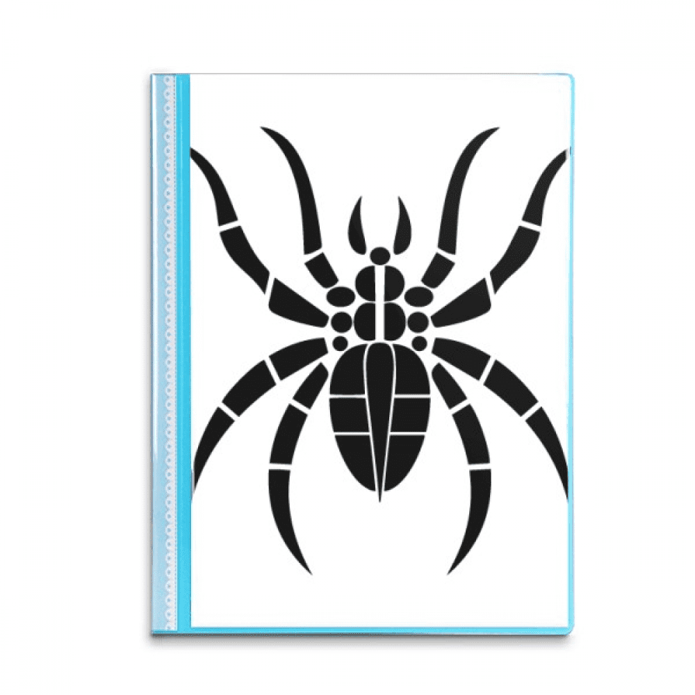 Spider Pattern Insect Black Illustration Book Sheet Protectors ...