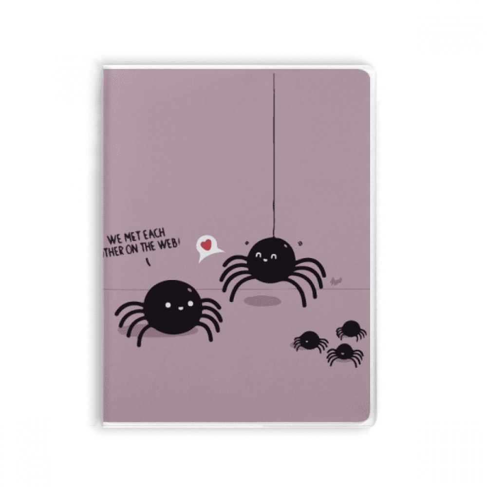 Spider Pattern Insect Cobweb Illustration Notebook Gum Cover Diary Soft ...