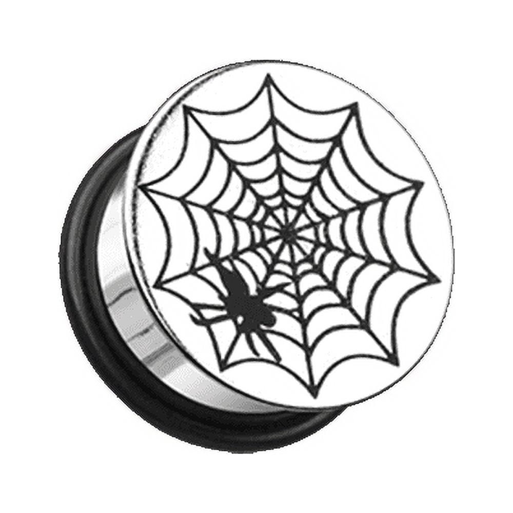 Spider Plate Hollow Back Single Flared Ear Gauge Plug - Walmart.com