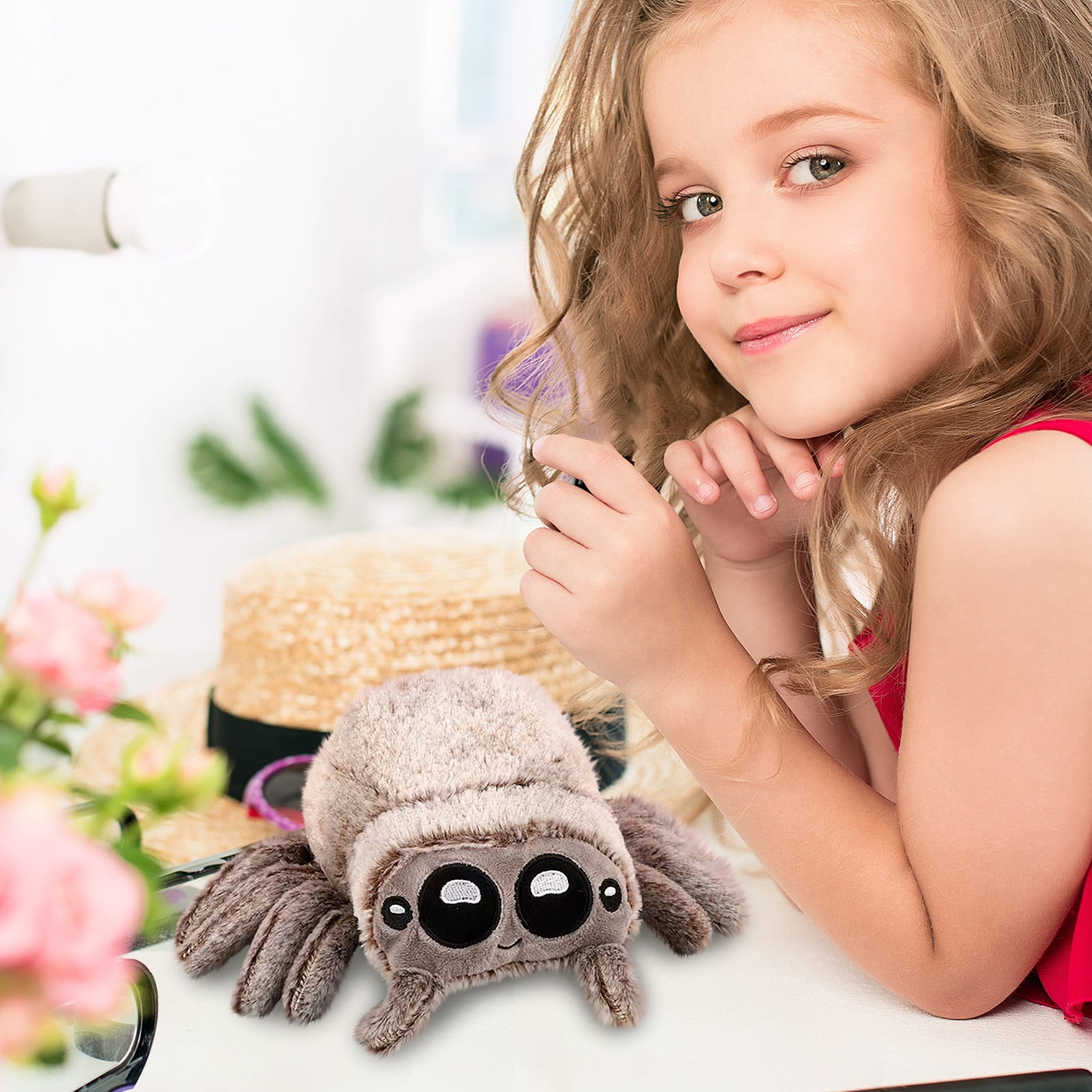 Spider Plush 6.7-Inch: Great Jumping Cute Big-Eyed Spider Plush Gift ...