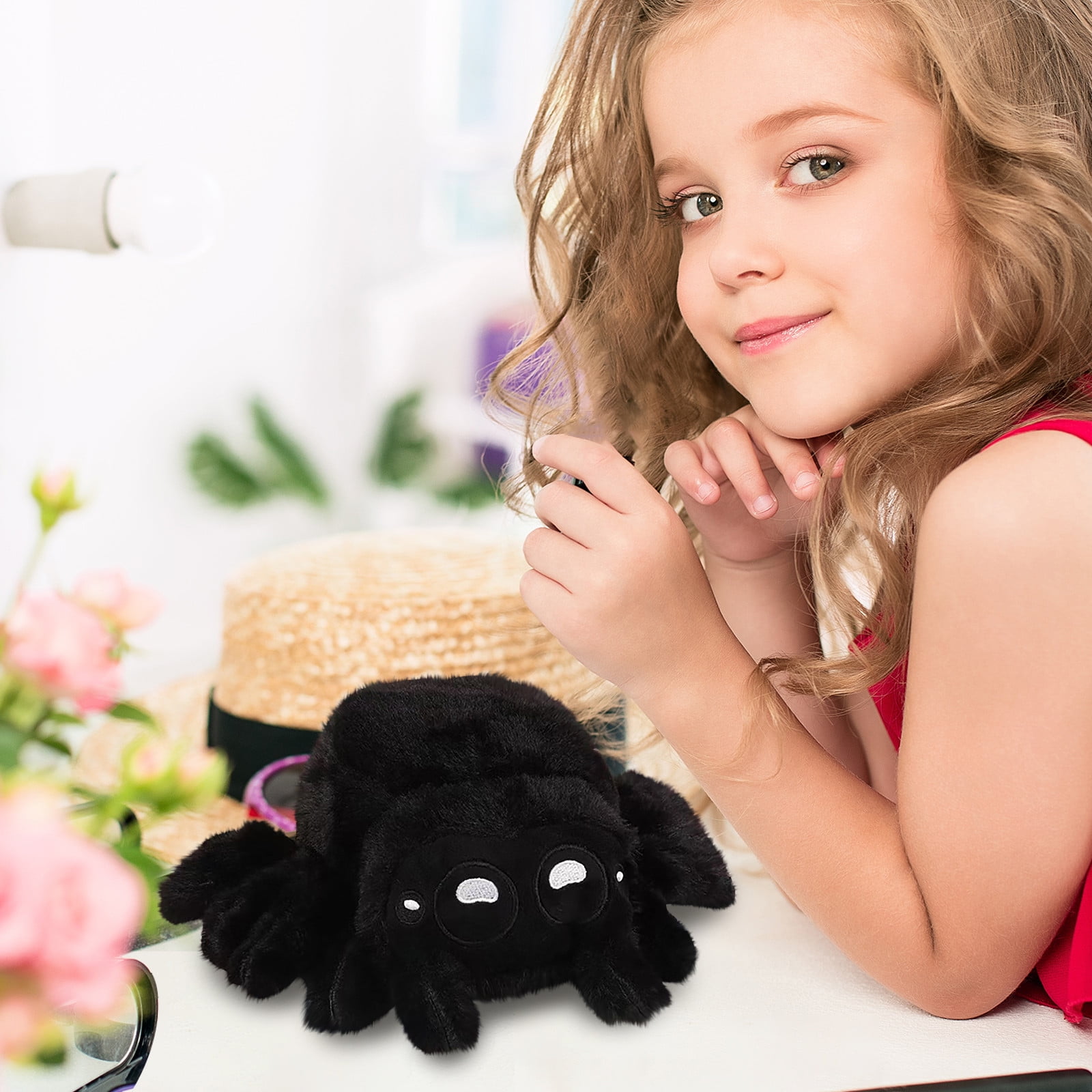 Spider Plush 6.7-Inch: Great Jumping Cute Big-Eyed Spider Plush Gift ...
