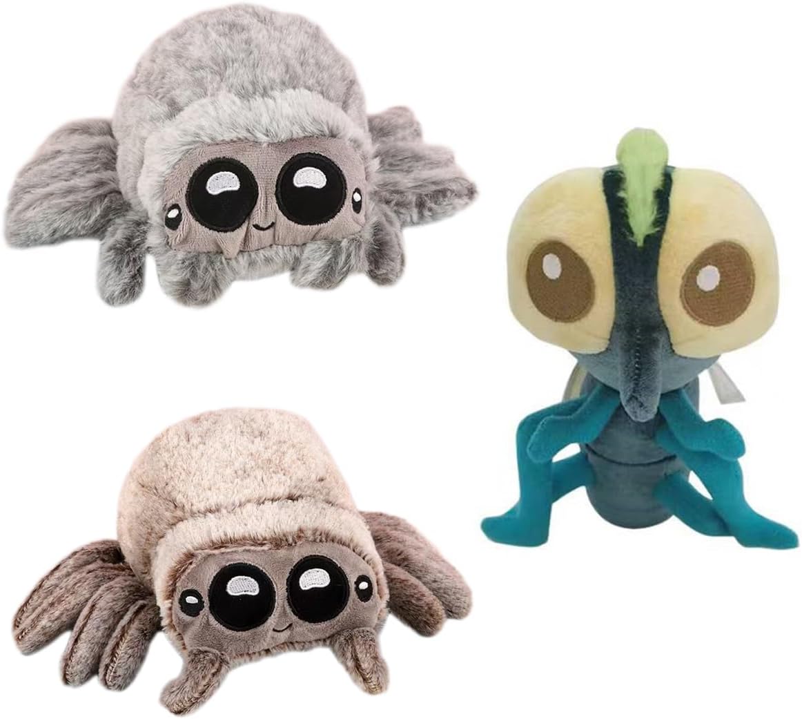 Spider Plush, 6.7 inch Cute Jumping Spider Stuffed Animal Toy Plushies ...