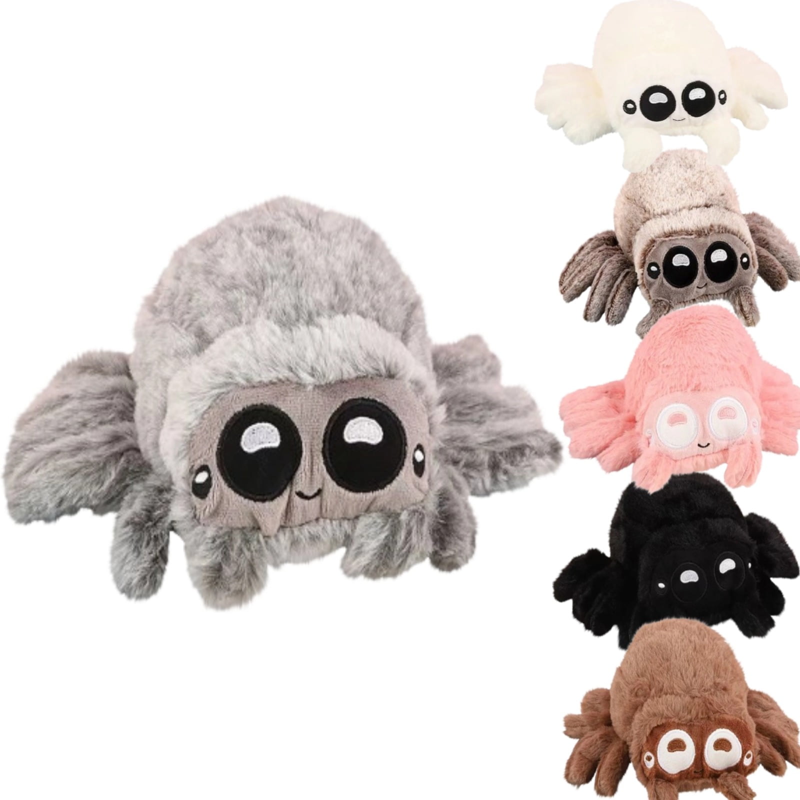Spider Plush 6.7 inch Jumping Spider Stuffed Animal Plush Toy Soft Cute ...