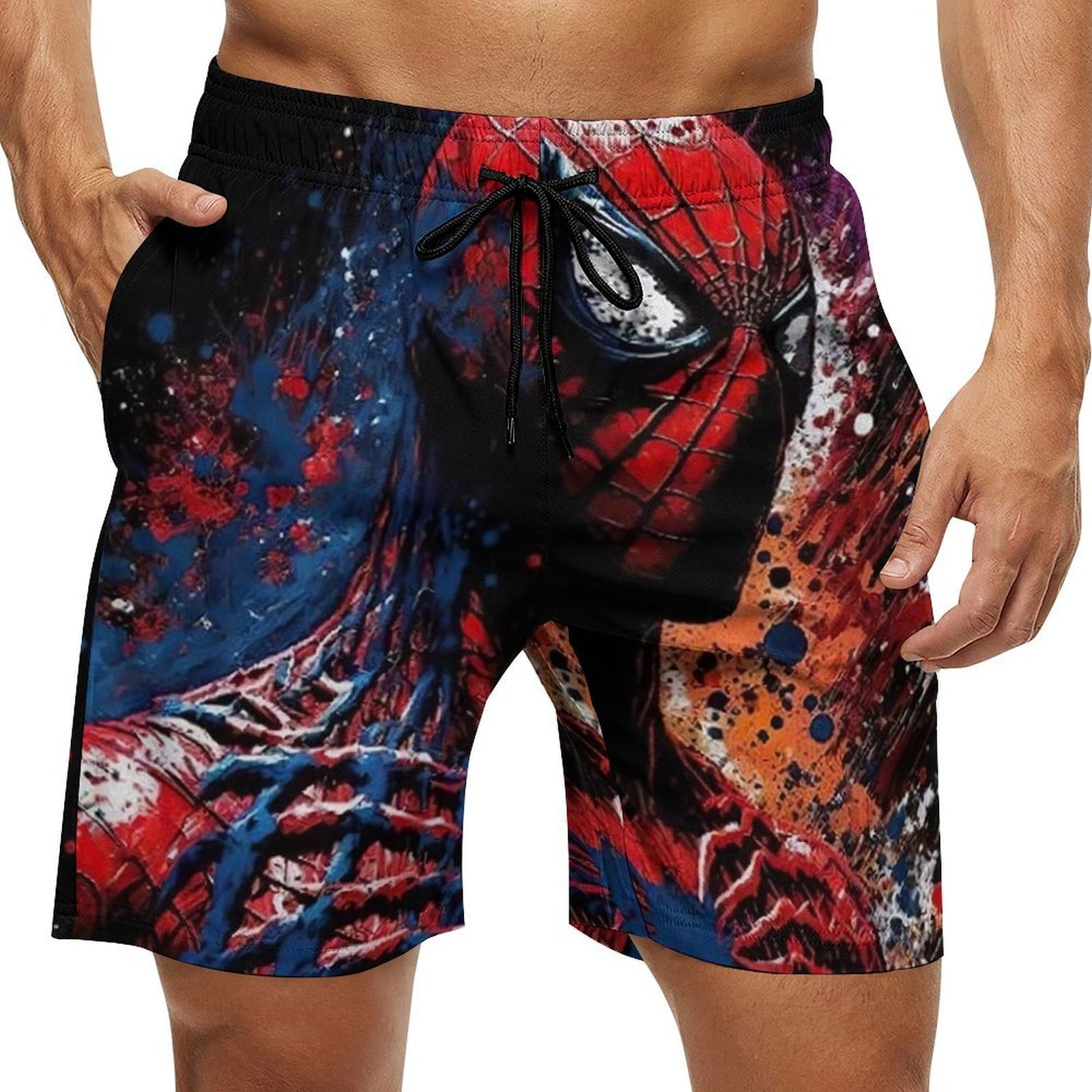 Spider Poster Man Hero Movie Men's Swim Trunks Quick Dry Bathing Suit ...