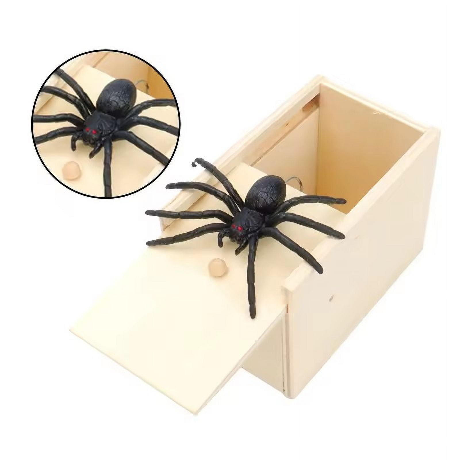 Spider Prank Box Funny Out Spider Wooden Scare Box Toy Hilarious ...