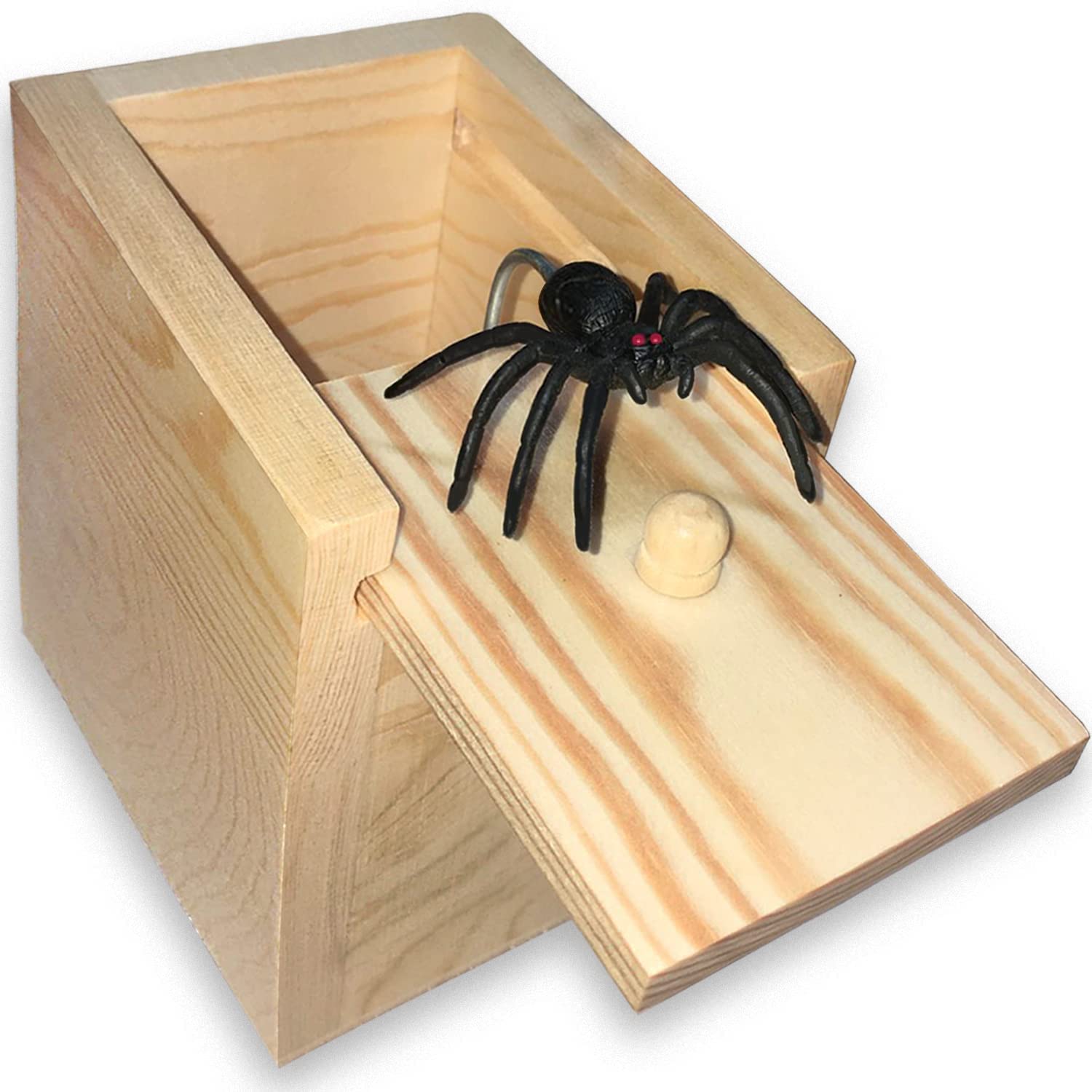 Spider Prank Box Funny Surprise Toys for Adults, Kids - Wooden Money ...