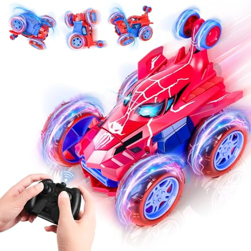 Spider RC Stunt Car Toys for Boys 3 4 5 6 7 8 9 10 Year Old,360 ...
