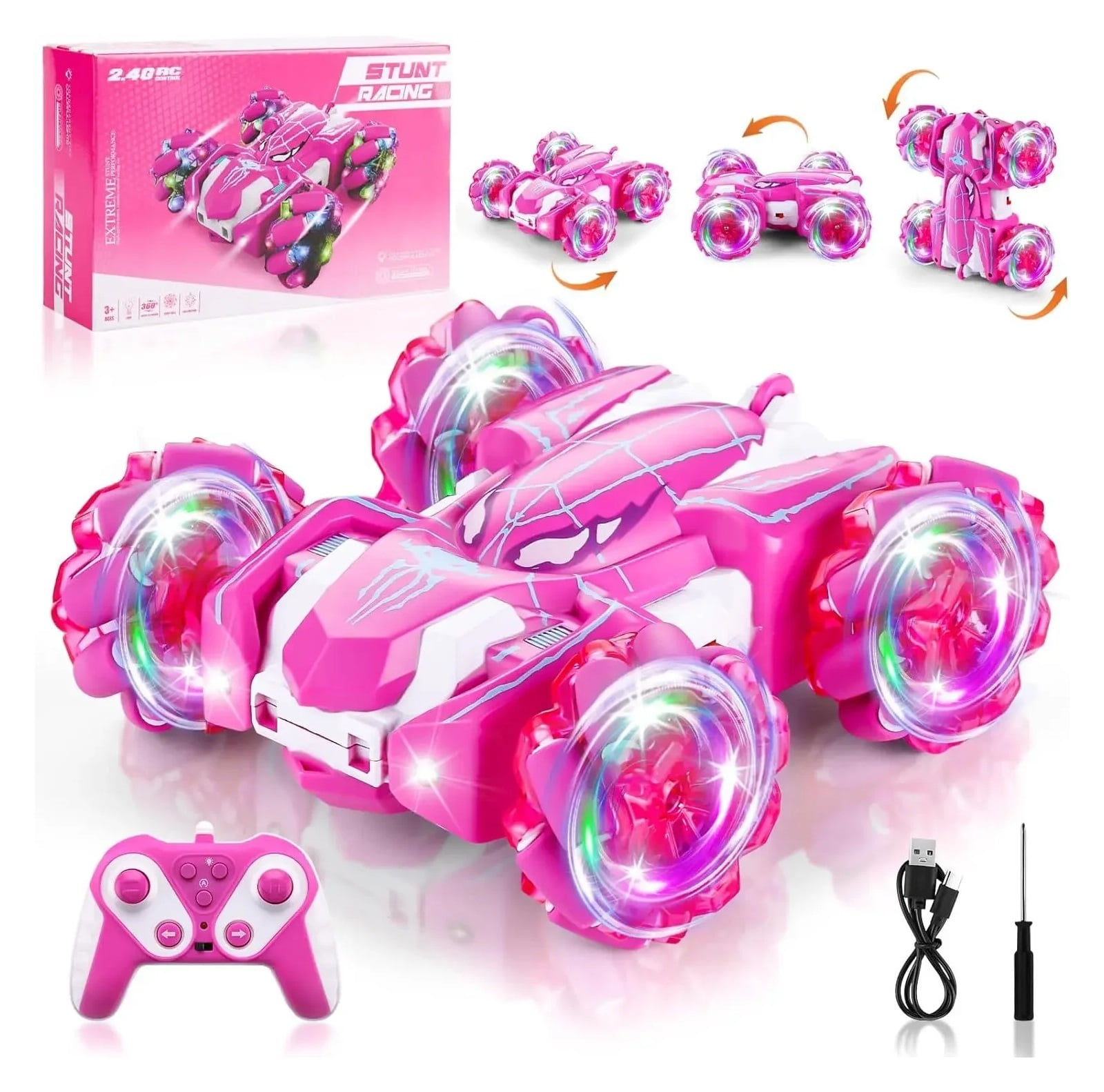 Spider Remote Control Car, Double-sided Remote Control Skills, 360-rotation, All-terrain, Four ...