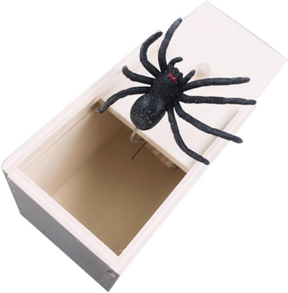 Spider Scare Prank Box, Rubber Spider Trick Box, Fake Spider in a Box ...