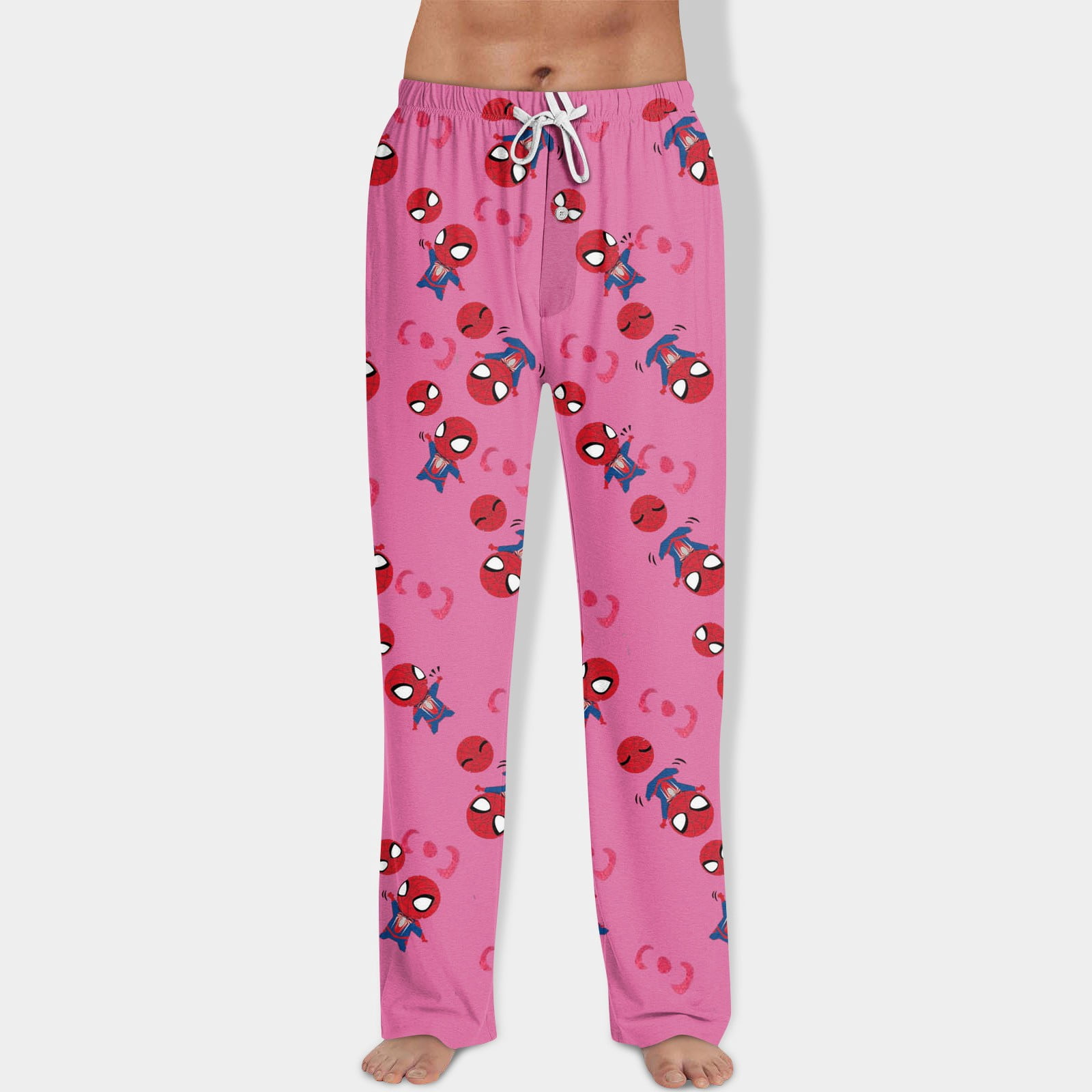 Spider Superhero Men'S Miles Morales Allover Print Adult Sleep Bottoms ...