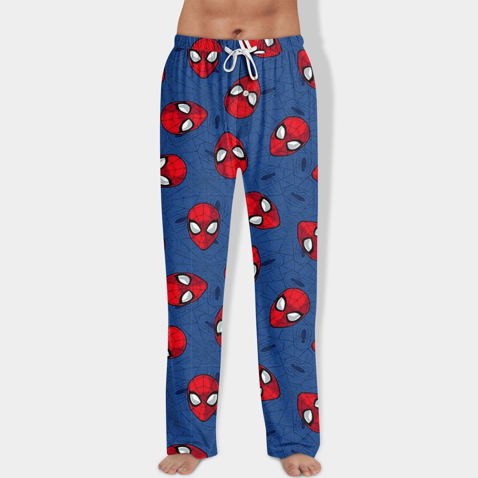 Spider Superhero Men'S Miles Morales Allover Print Adult Sleep Bottoms ...