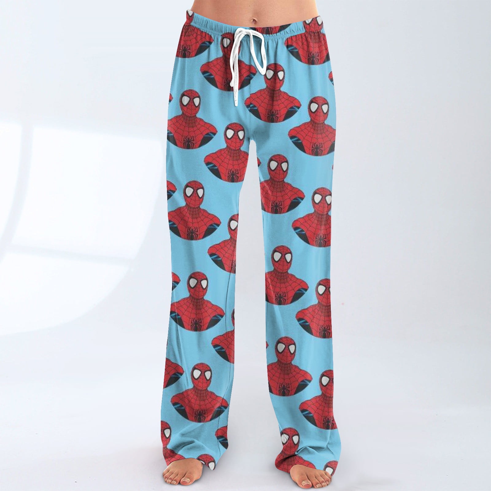 Spider Superhero Men'S Miles Morales Allover Print Adult Sleep Bottoms ...