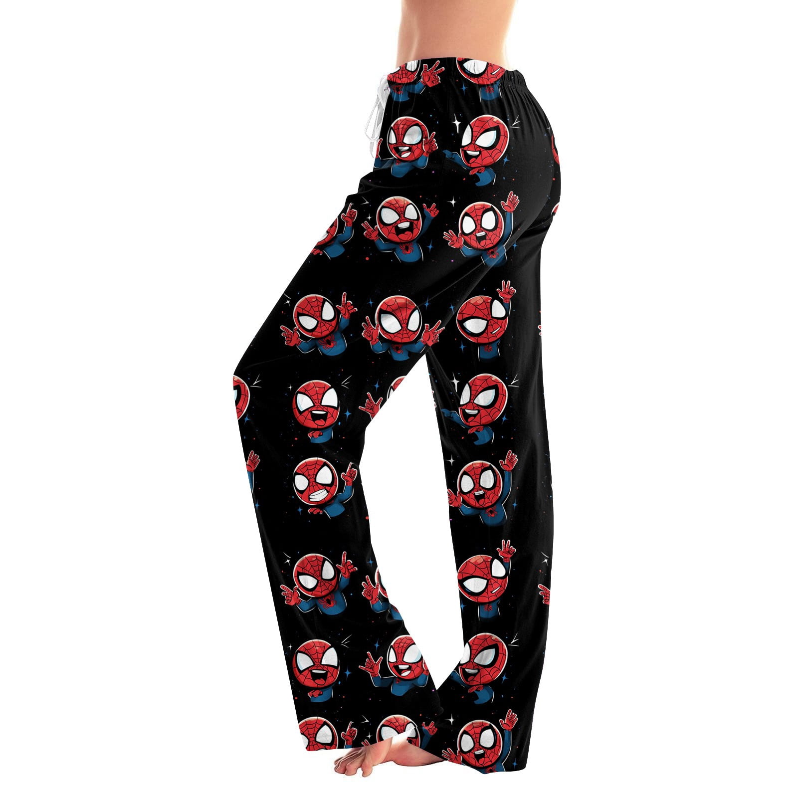 Spider Superhero Men'S Miles Morales Allover Print Adult Sleep Bottoms ...