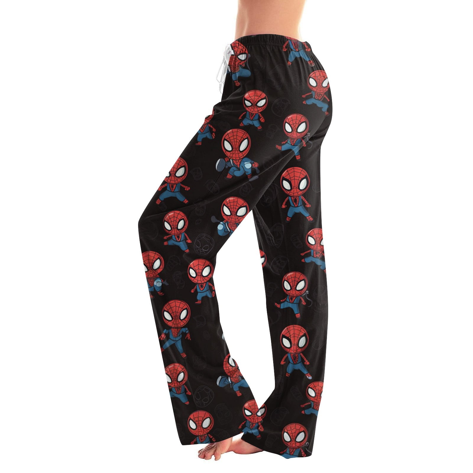 Spider Superhero Men'S Miles Morales Allover Print Adult Sleep Bottoms ...