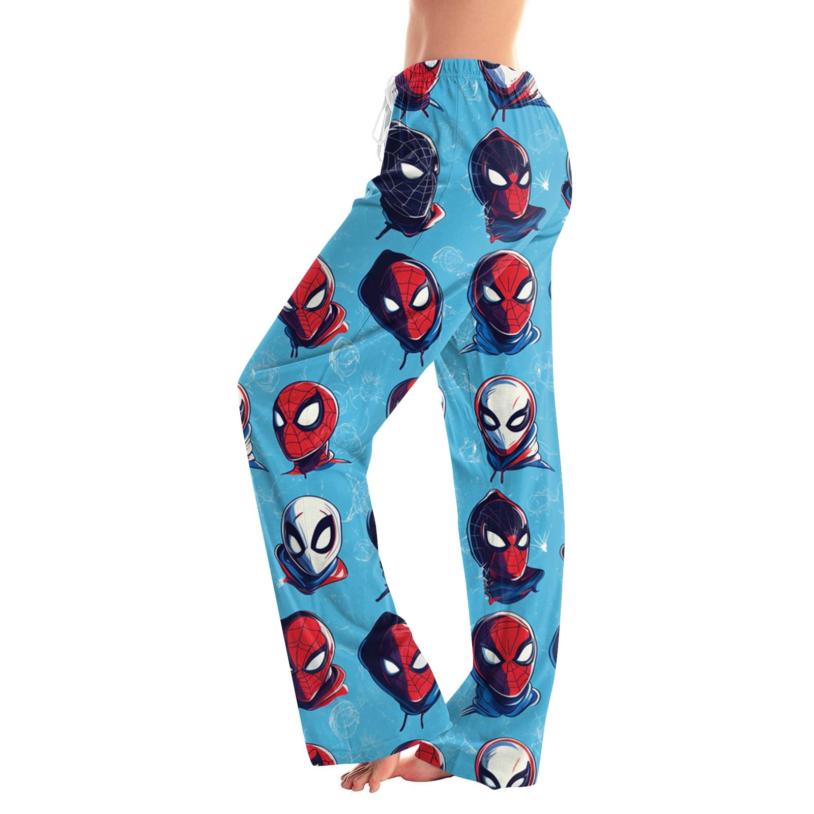 Spider Superhero Men'S Miles Morales Allover Print Adult Sleep Bottoms ...