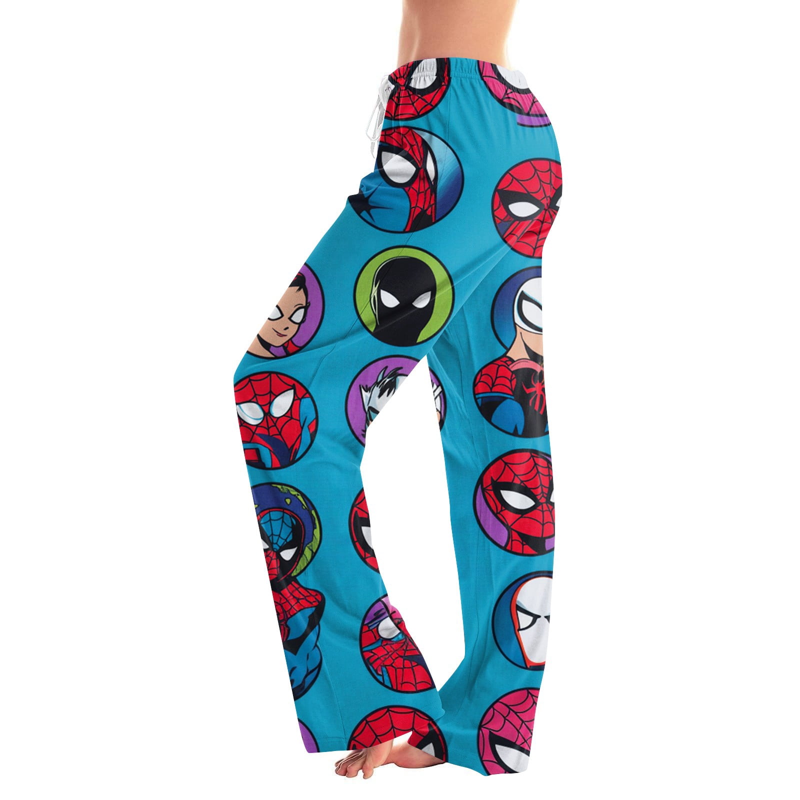 Spider Superhero Men'S Miles Morales Allover Print Adult Sleep Bottoms ...
