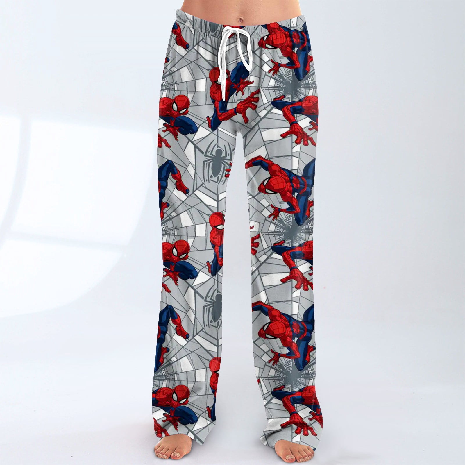 Spider Superhero Men'S Miles Morales Allover Print Adult Sleep Bottoms ...