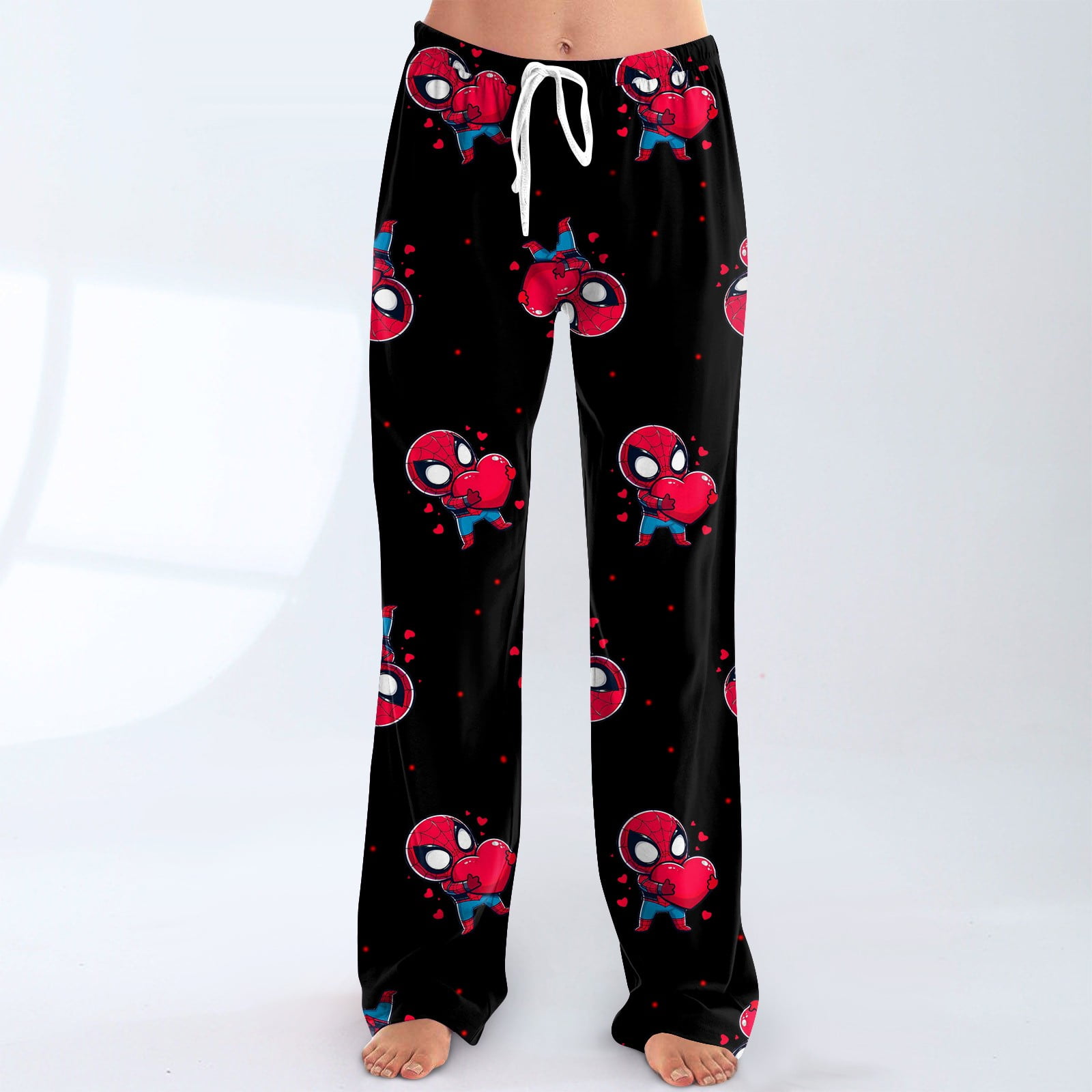 Spider Superhero Men'S Miles Morales Allover Print Adult Sleep Bottoms ...