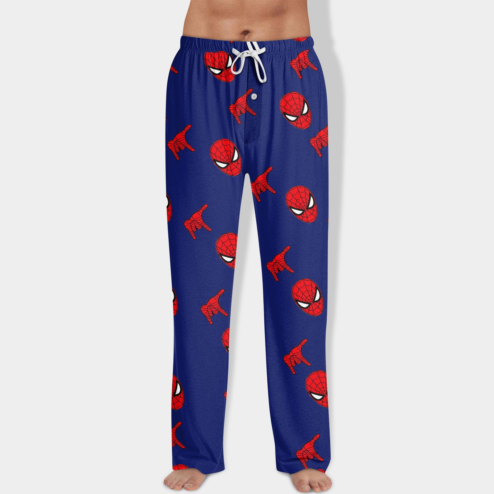 Spider Superhero Men'S Miles Morales Allover Print Adult Sleep Bottoms ...
