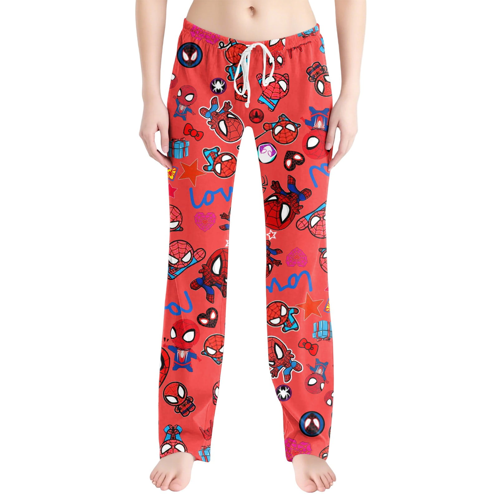 Spider Superhero Men'S Miles Morales Allover Print Adult Sleep Bottoms ...