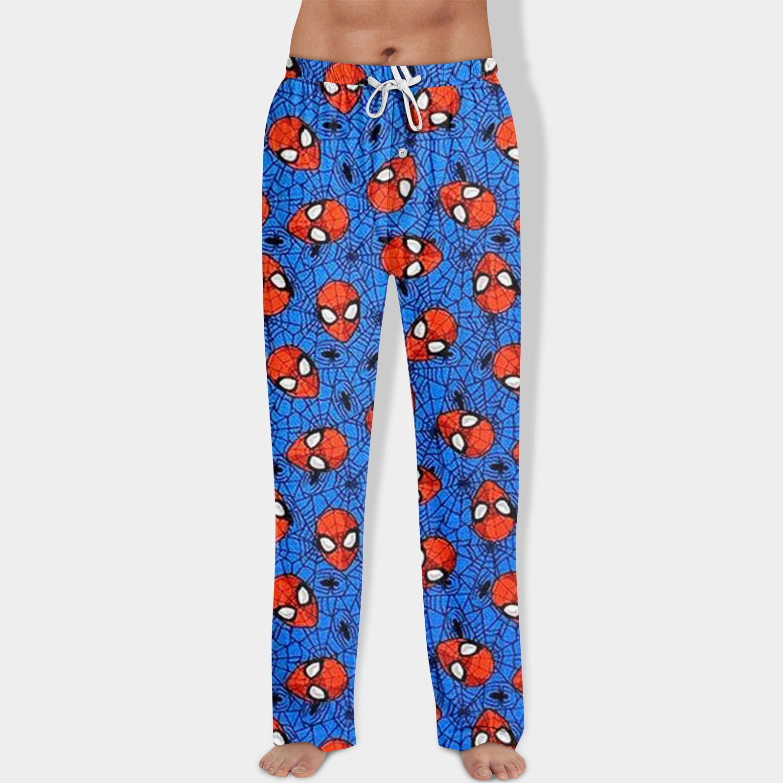 Spider Superhero Men'S Miles Morales Allover Print Adult Sleep Bottoms ...