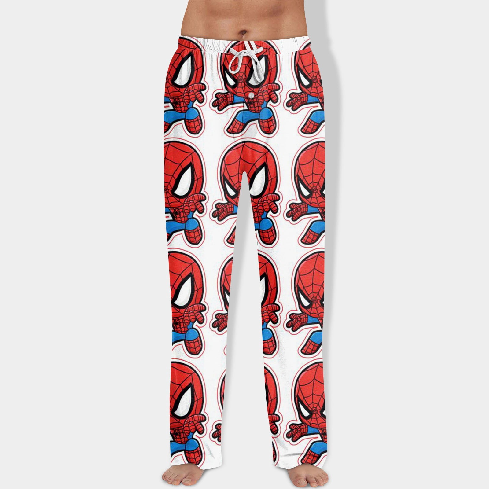 Spider Superhero Men'S Miles Morales Allover Print Adult Sleep Bottoms ...