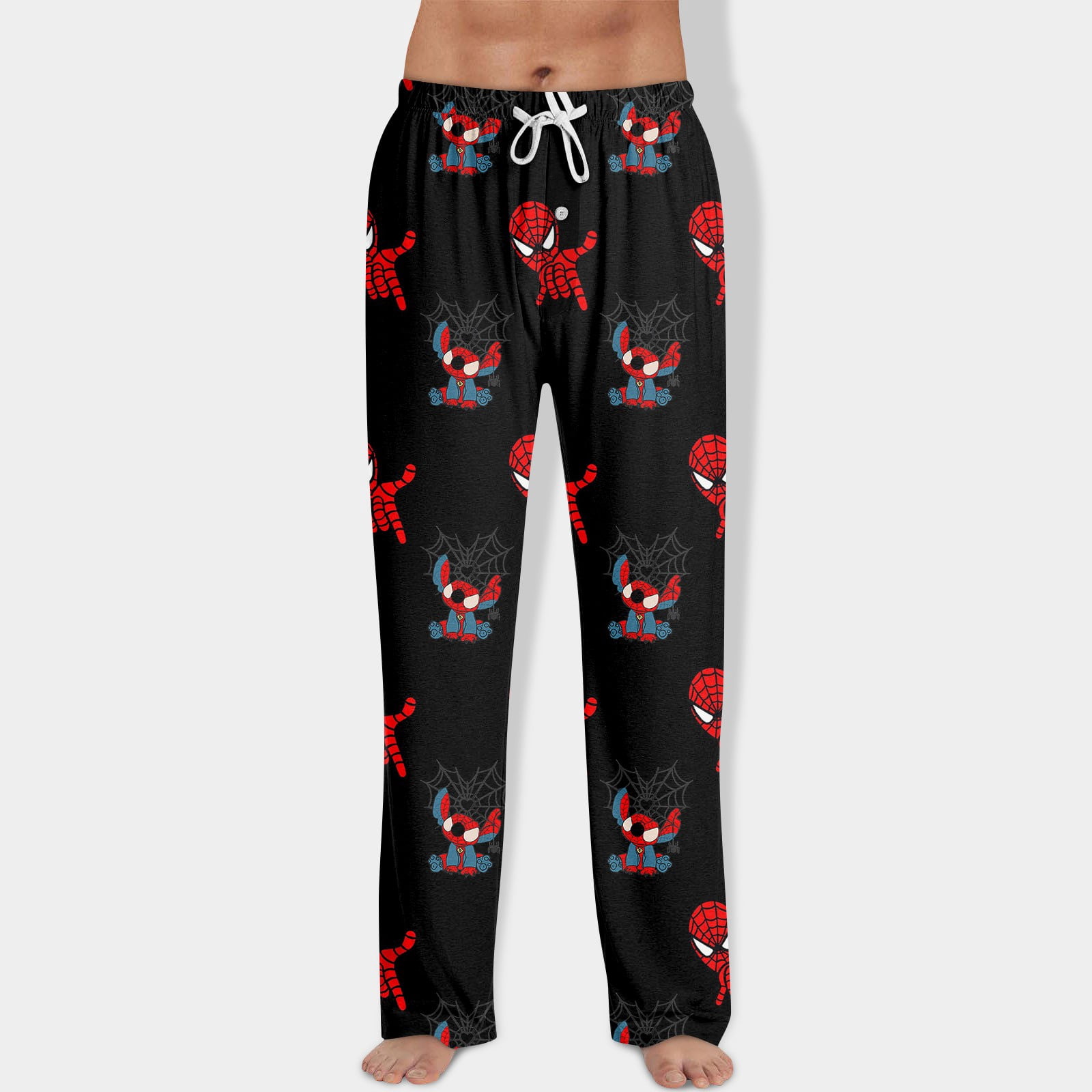 Spider Superhero Men'S Miles Morales Allover Print Adult Sleep Bottoms ...