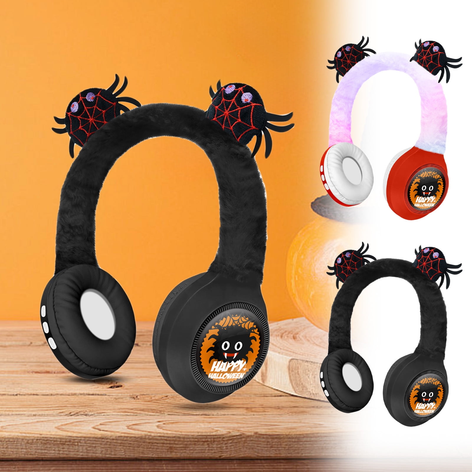 Spider-Themed Foldable Bluetooth Headphones with Plush Comfort Over-Ear ...