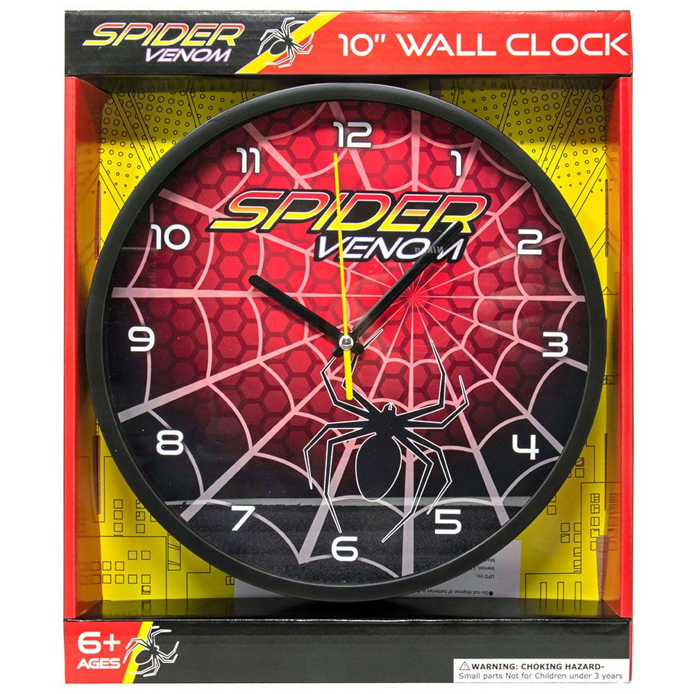 Spider Venom 10" Round Wall Clock in Window Box - Walmart.com