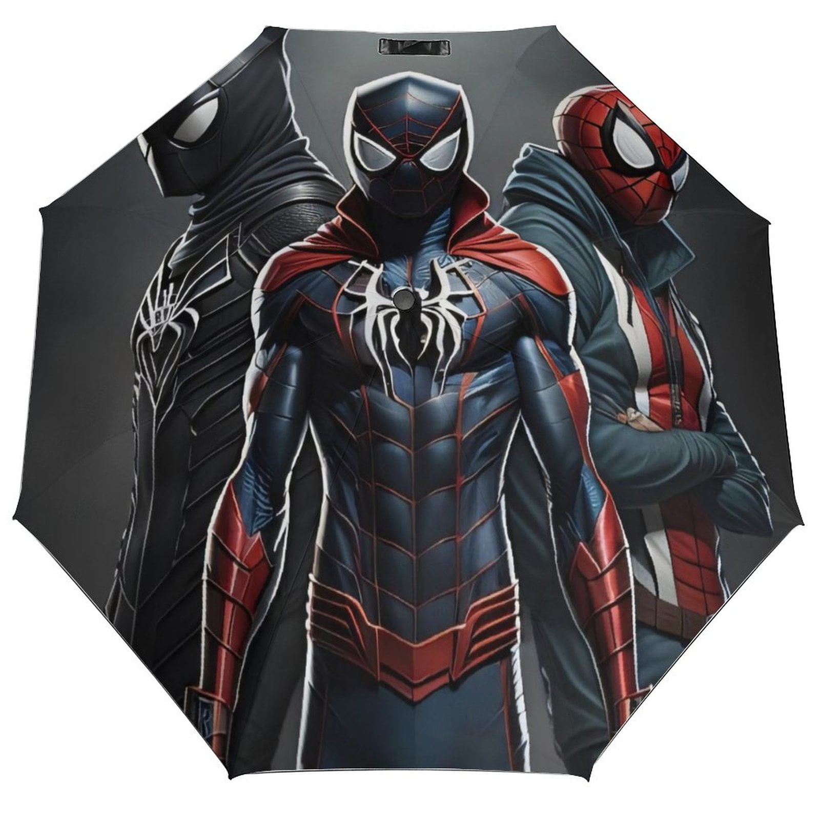 Spider-Verse366 Travel Automatic Folding Rain Umbrellas with Cover Bag ...