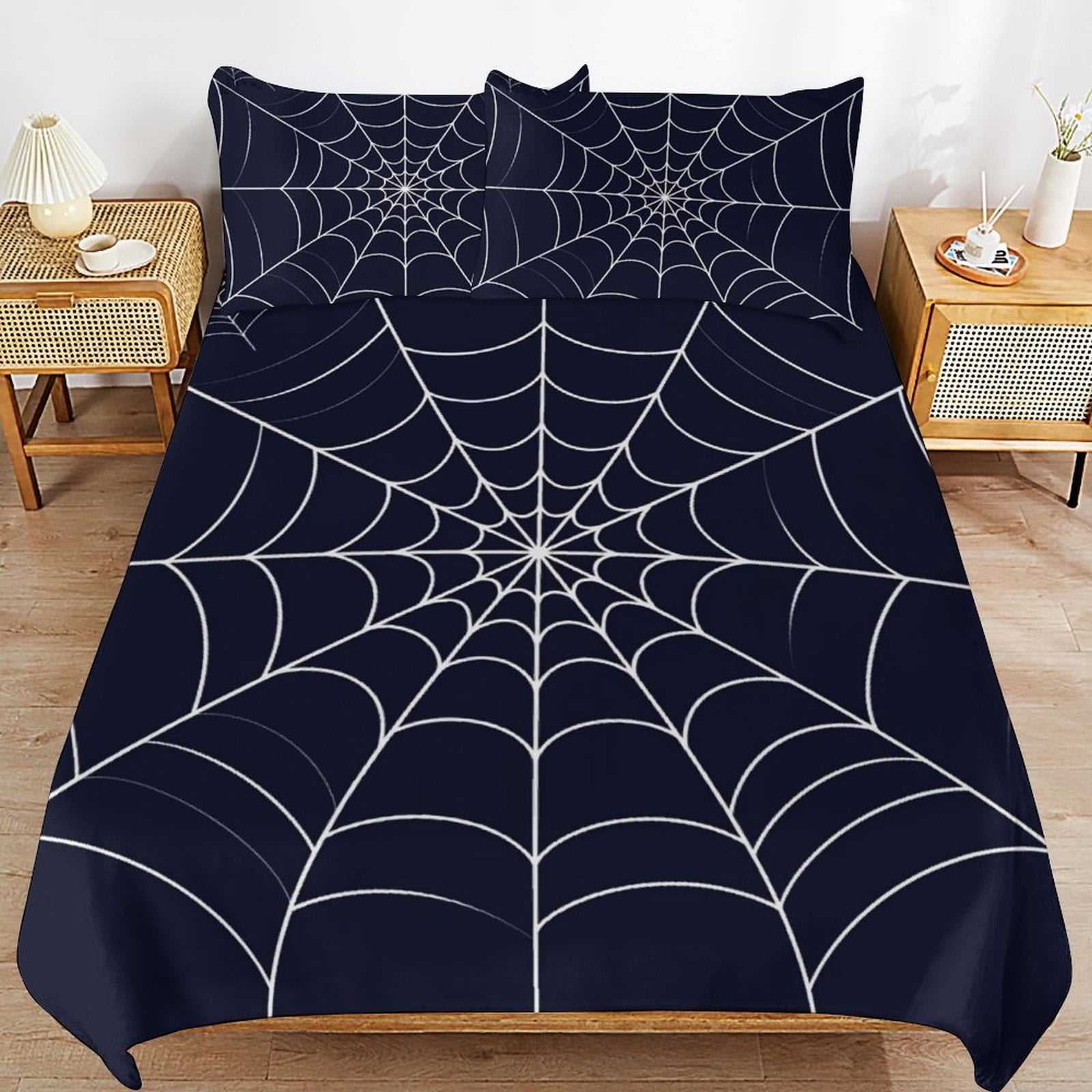 Spider Web-1 3D Duvet Cover 3pcs Set Bedding Set Polyester Microfiber ...