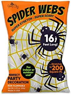 Spider Web, 200 Square Ft, Halloween Decorations, Spider Webs (200 ...